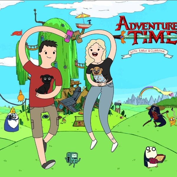 FREE PRINT & SHIPPING - Adventure Time Custom Portrait - Cartoon Family ...