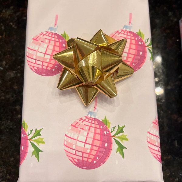 Green & Pink Checkered Wrapping Paper Roll, Boho Gift Wrapping, Pink ...