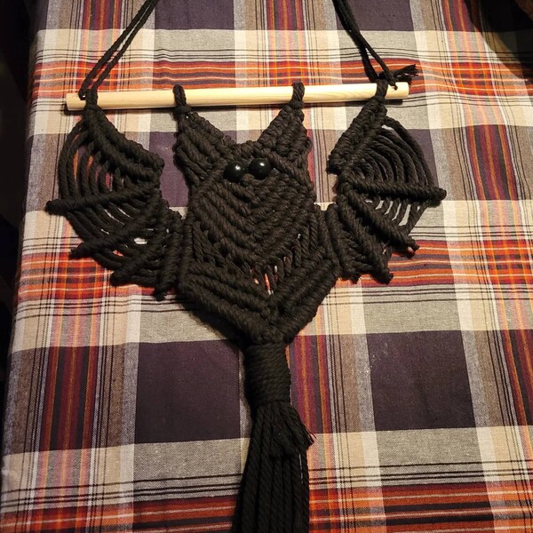 Macrame Bat Tutorial Pattern Digital Download, Whimsigoth, Witchy, Diy ...