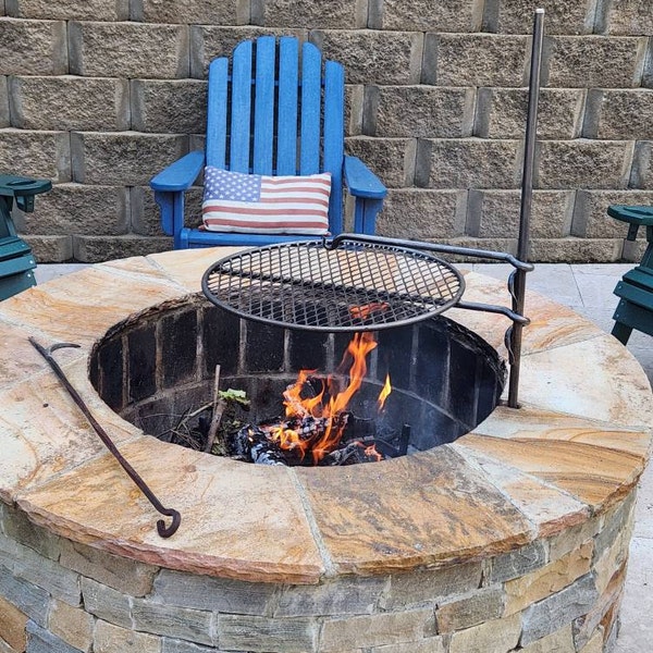 Heavy Duty, Hand Forged, Fire Pit Stake Grill. SHIPS FROM USA - Etsy