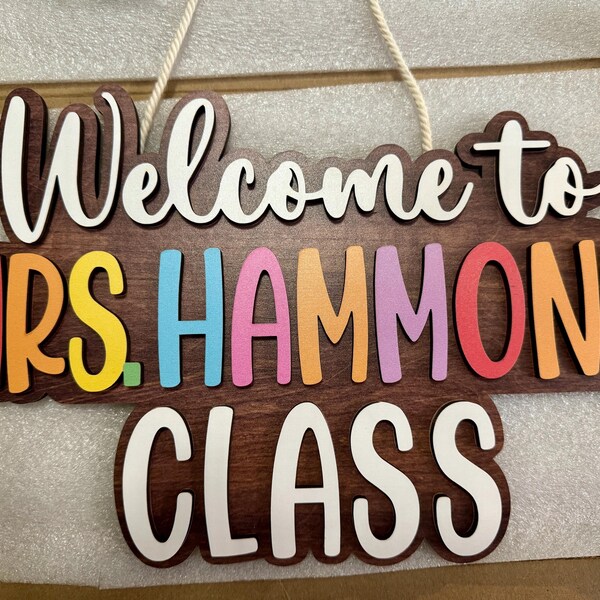 Personalized 3D Teacher Door Hanger, Custom Composition Notebook Door ...