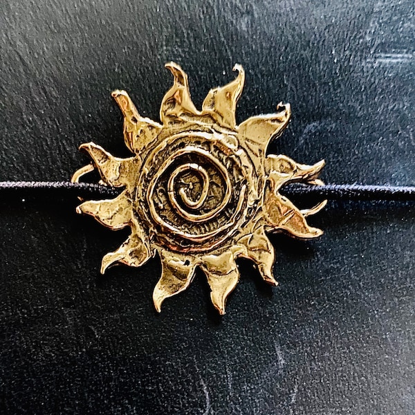 Spiral Sun Charm in Bronze, -LD-296 - Etsy