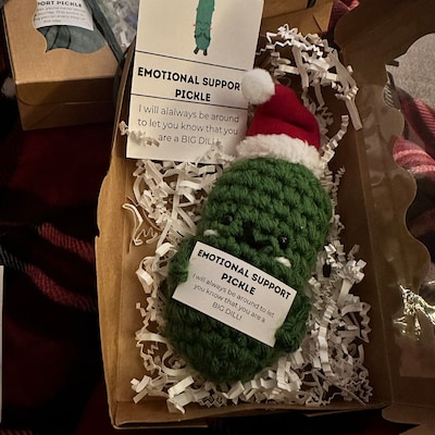 Emotional Support Pickle Positive Affirmation Card, Positive Pickle ...