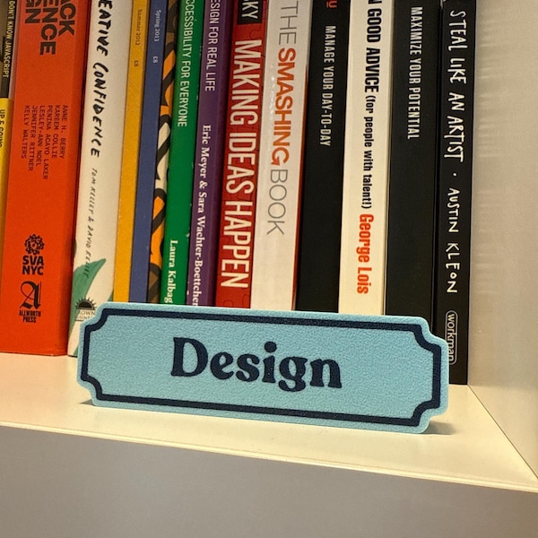 Fancy Bookshelf Labels- Home Library Organization Bookshelf Sections ...