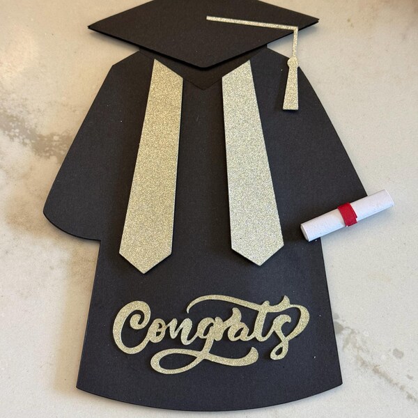 Graduation Money Holder, DIY Graduation Card, Cap and Gown Svg ...