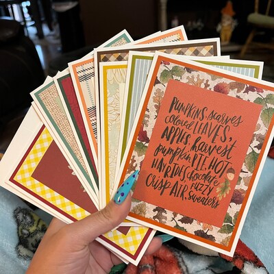 Fall Card Kits Make Your Own Cards Autumn Craft Kit Easy - Etsy