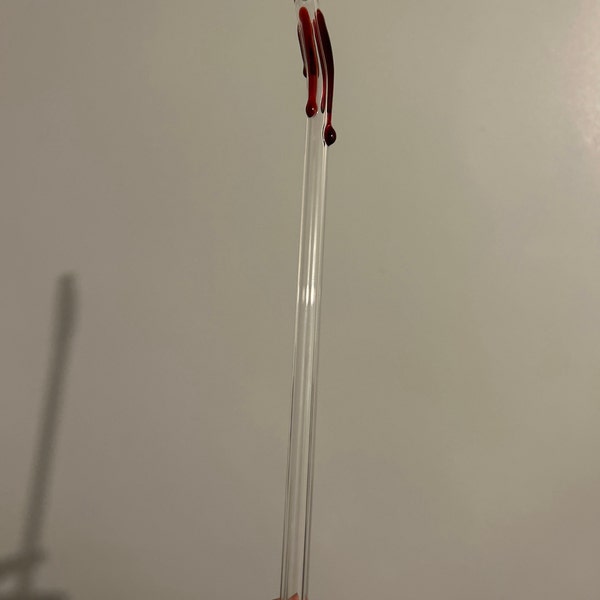 Blood Drips Glass Drinking Straw - Etsy
