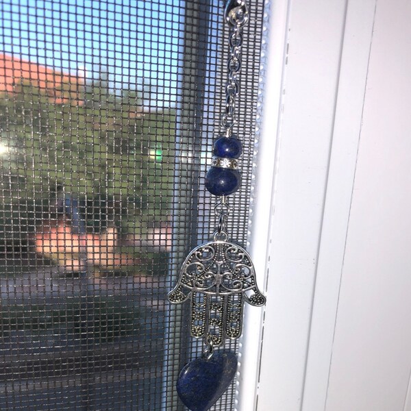 Hamsa Heart Rear View Mirror Charm Protection Charm Intention Car ...