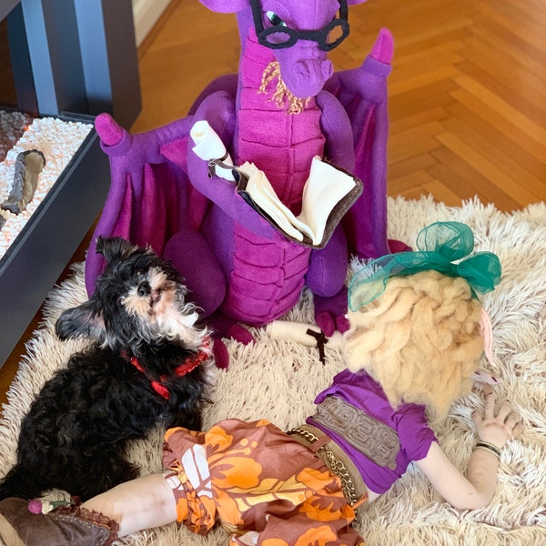 PDF Pattern Giant Reading Dragon for Book Lovers or Story Time ,child ...