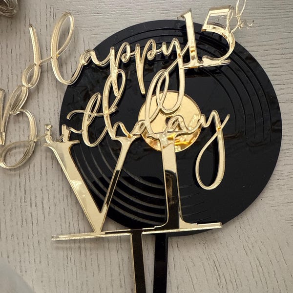 Happy Birthday Cake Topper • Personalized Cake Topper • Acrylic Cake ...