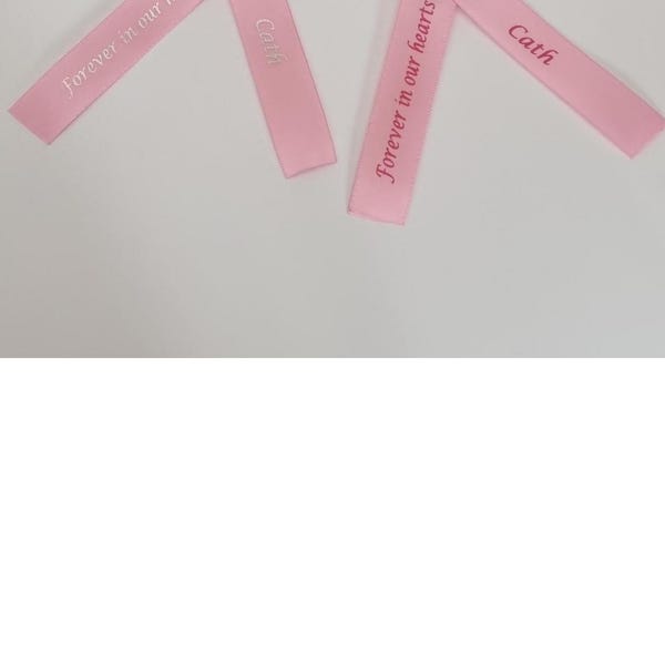 Any Colour Personalised Funeral Ribbons. in Loving Memory Memorial ...