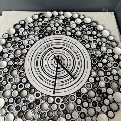 Wall Clock Paper Clock Colorful Clock First Anniversary - Etsy