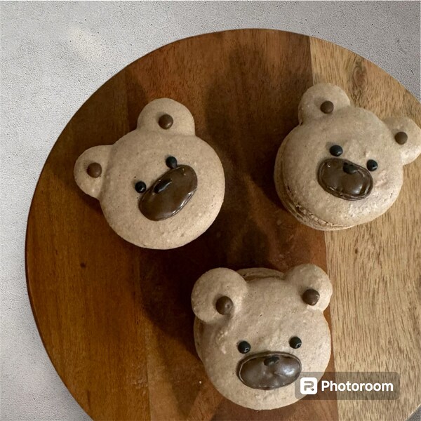 Printable Teddy Bear Macaron Template - Etsy