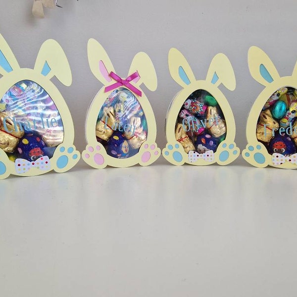 Bunny Easter Candy Box SVG Template - DIY Chocolate Egg Holder, Cricut ...