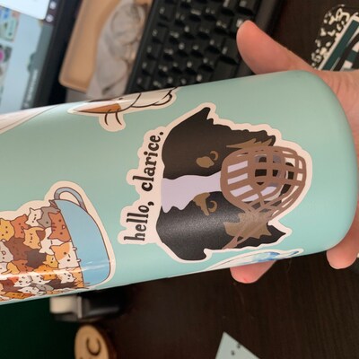 Hello Clarice Muzzled Dog Veterinary Technician Sticker Funny Vet Med ...