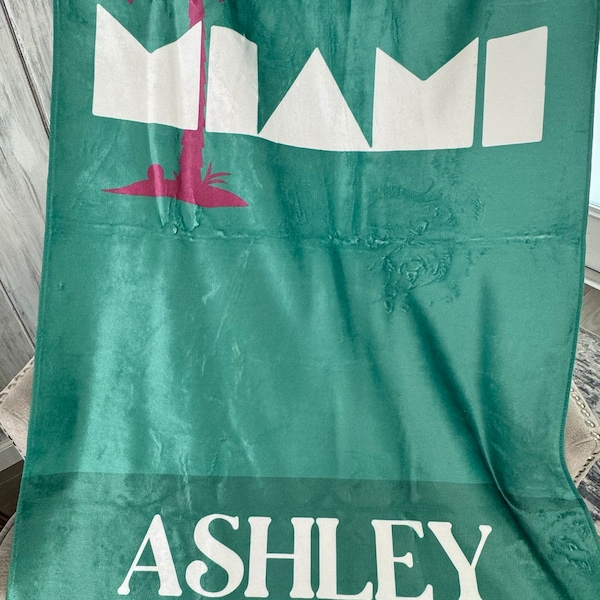 Custom Beach Logo Design Towel, Personalized Photo Text Towel, Logo ...