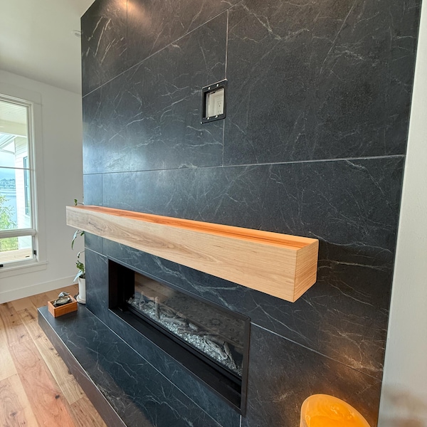 Hickory / Pecan Wood Mantel, Mantle, Floating Shelf - Etsy