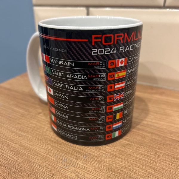 Grand Prix 2025 Circuits Mug Red Edition Carbon Fiber Season Racing ...
