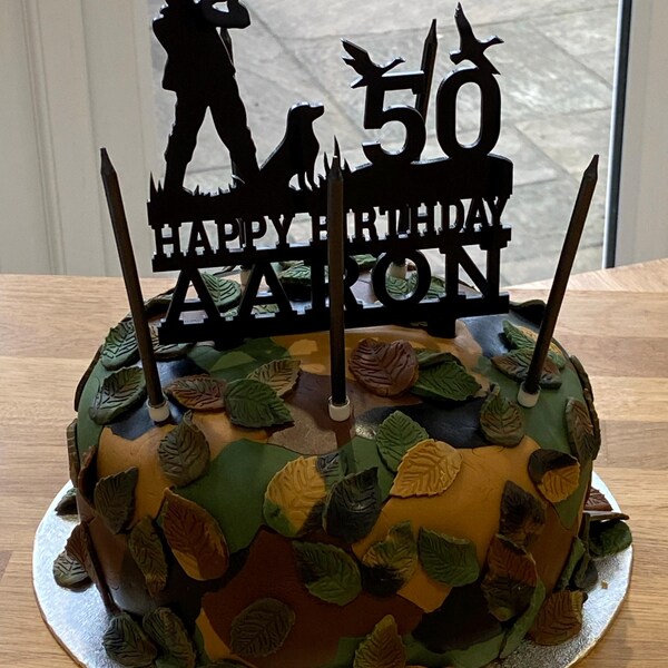 Hunting Birthday Cake Topper,duck Hunting Cake Topper With Name,duck ...