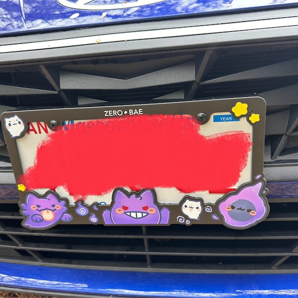 Ghost Themed Purple Spooky Cute License Plate Frame - Etsy