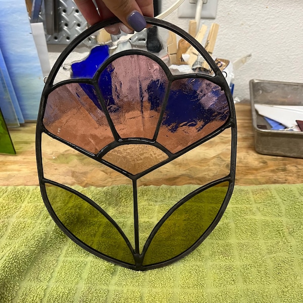 Flower Minis Stained Glass Pattern, Beginner Stained Glass Patterns ...