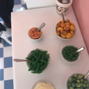 Dolls House Realistic Miniature Food 1:12 Scale Dish of Baked Beans ...