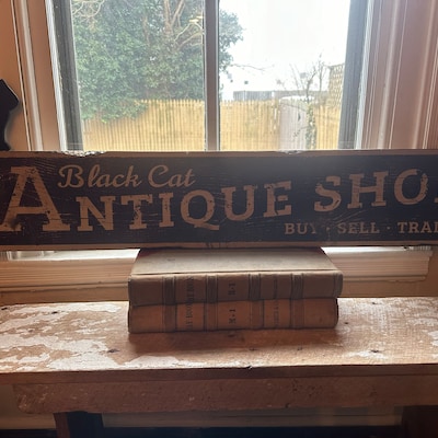 Antique Shop Sign, Antique Sign, Custom Antique Sign, Wood Antique Sign ...