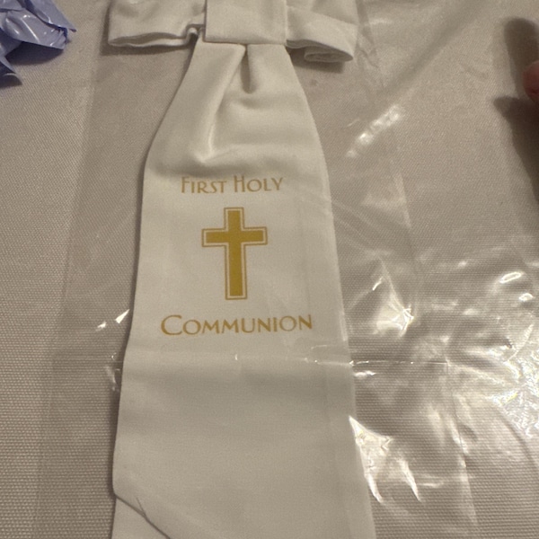 Personalized First Holy Communion Arm Band: Monogrammed Muslin Cotton ...