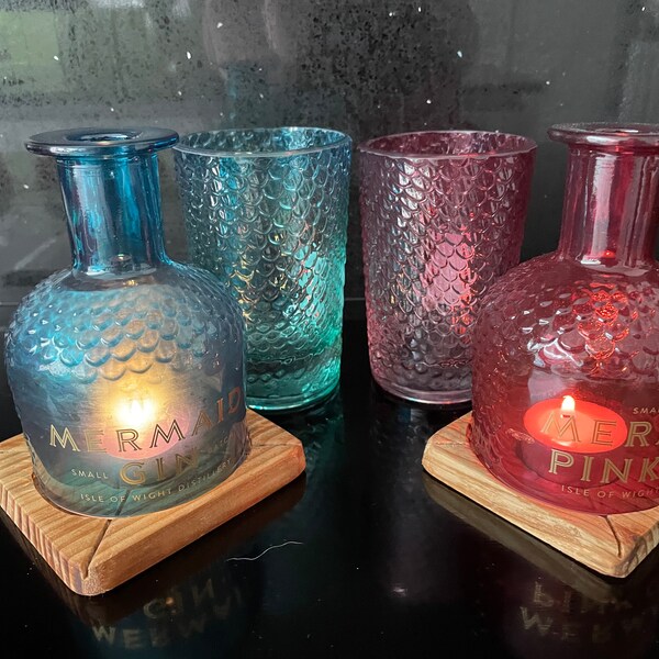 Upcycled Bombay Sapphire Sunset Tall Glass; Personalised Gin Glass, Gin ...