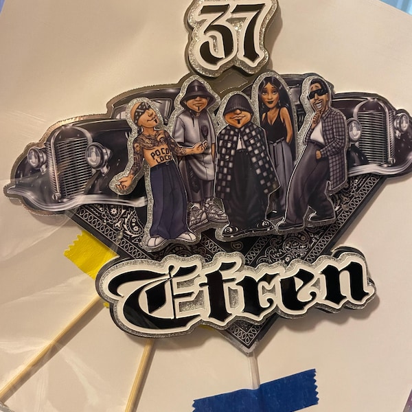 Cholo Cake Topper and 2pcs Mini Topper / Cupcake Topper / Centerpieces ...