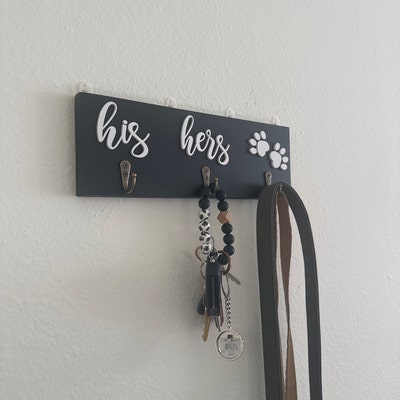 LASER CUT Key Hanger, Dog Leash Holder, Entryway Organizer - Etsy