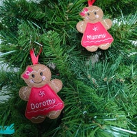 Letter Gingerbread Man Handmade Christmas Hanging Decoration ...