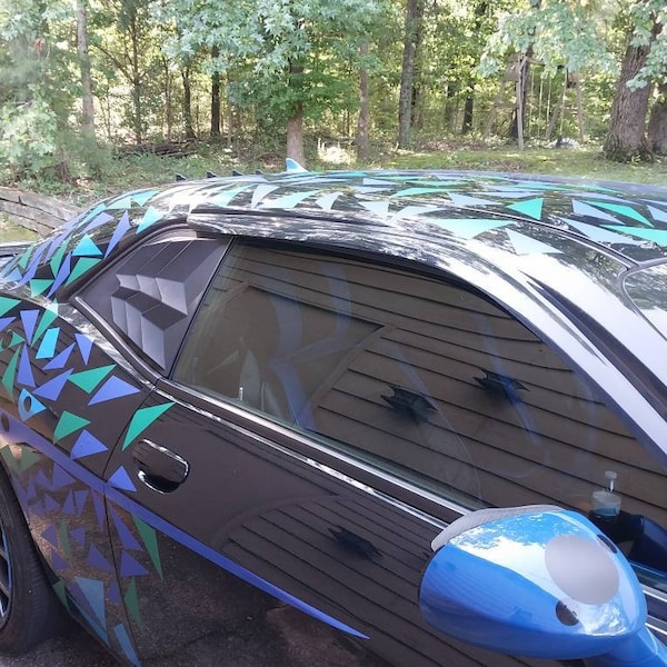 Triangles JDM Car Livery Decal Sticker Side Vehicle Wrap Bumper Sticker ...