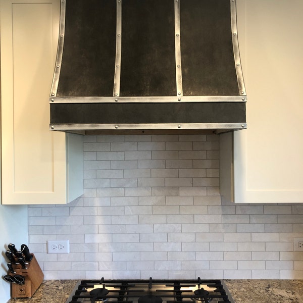Custom Artisan Zinc Range Hood - Double Sweep - Casing - Etsy