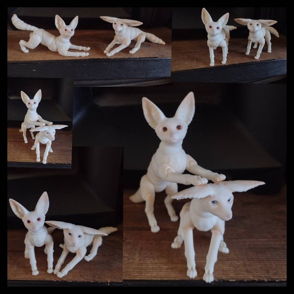 Small Fox Pet BJD Pet Animal for 1/12 1/8 1/6 1/4 1/3 Bjddoll & Blythe ...