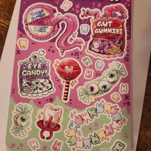 Gore Candy Waterproof Sticker Sheet - Etsy UK
