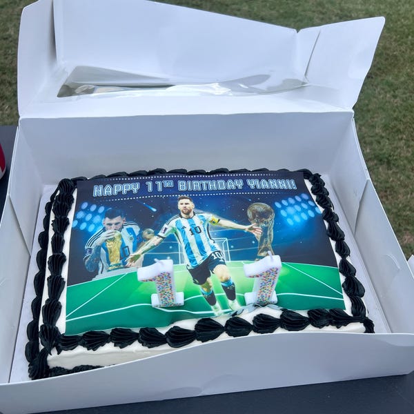 Football Soccer Field Edible Image Cake Topper Sheet Custom Icing - Etsy