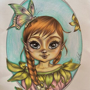 Elf Elise '' Coloring Page Illustration Printable - Etsy