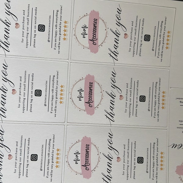 ADD YOUR LOGO - Printable Small Business Insert Card / Simple Shop ...