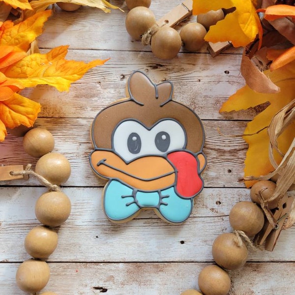 Bowtie Happy Turkey Face Cookie Cutter - Etsy