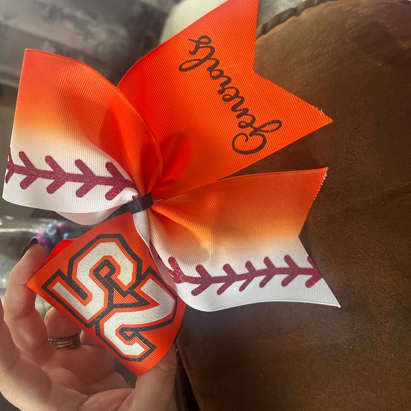 Paw Custom Glitter Cheer Bow,royal Blue Gold Cheer Bow With Name, Cheer ...