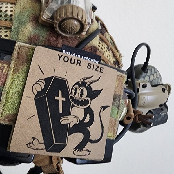 Just Your Size, Wiley Devil's Coffin Square Morale Patch, Vintage ...