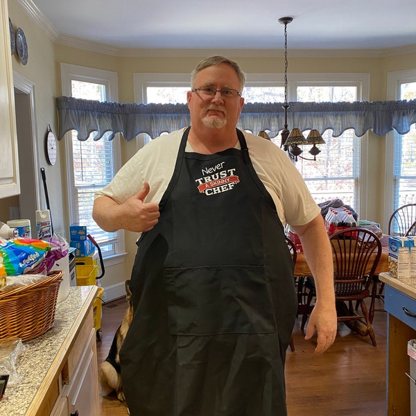 Black Big and Tall Apron / Men's Apron / Quality Apron / Father's Day ...