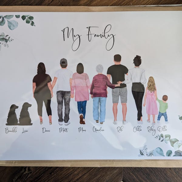 Our Family| A4 A3 Print | Family Gift | Gifts | Photo Wall | Picture ...