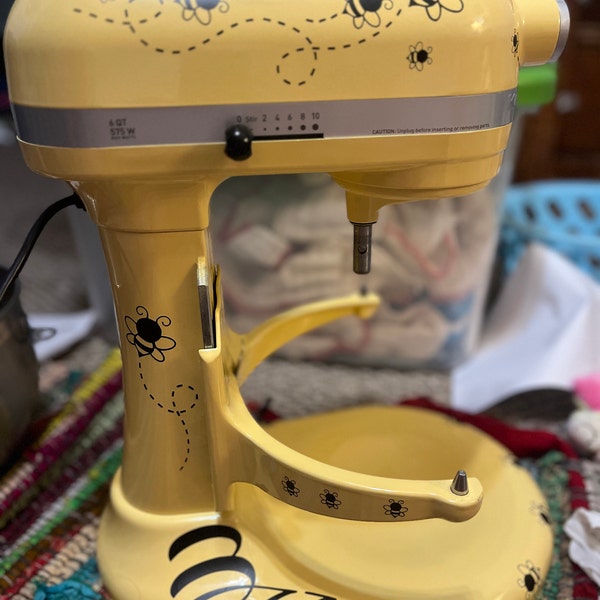 Bee Print Decal Kit - YOUR COLOR CHOICE - for Your Kitchen Stand Mixer ...