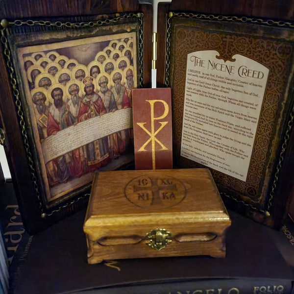 The Nicene Creed, I Believe, Handmade Wooden Byzantine Icon, Greek ...