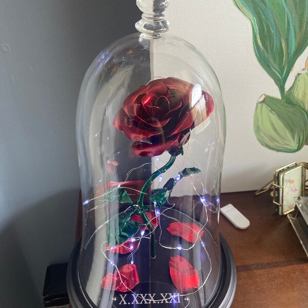 The Enchanted Aluma Rose - Beauty and the Beast Replica With Engravings ...