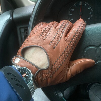 Fingerless Long Leather Gloves/ Super Soft Black Leather Gloves-black-red-women Gift-glamour ...