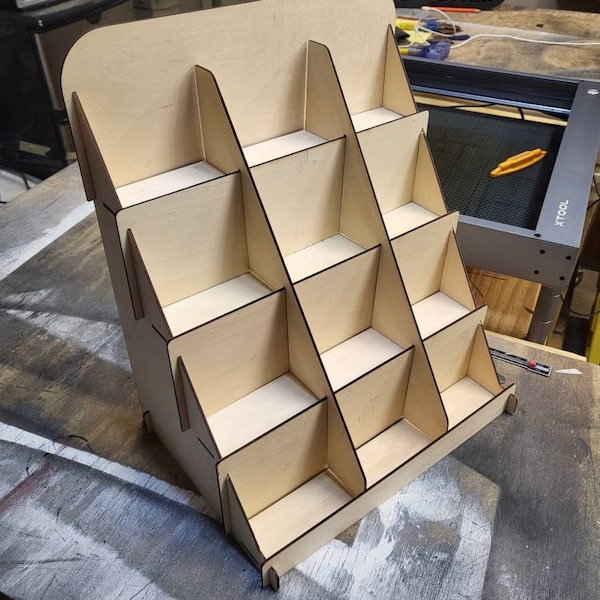 Display Stand Laser Cut Svg Files, 4 Shelf Display Stand Files, Vector ...