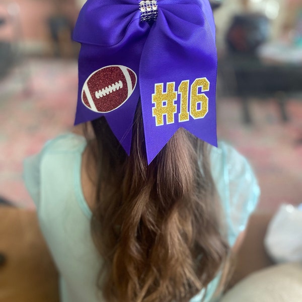 Football Cheer Bow / Cheer Bow / Football Bows / Custom Football Bows ...
